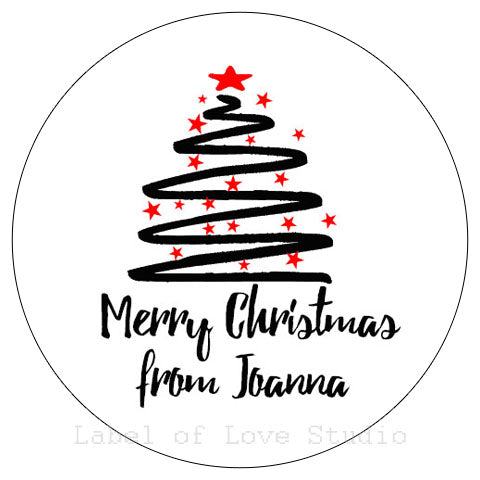 Christmas Gift Tags - Minimalistic Christmas Tree — Label of Love Studio