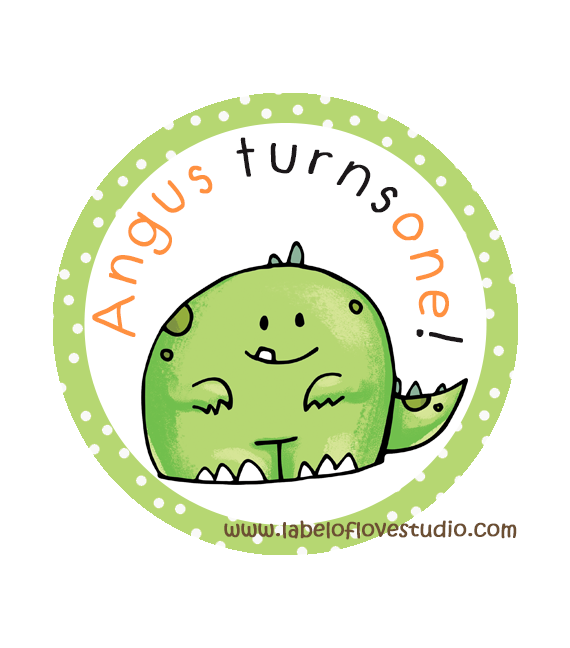 Cute Dino Birthday Labels — Label of Love Studio