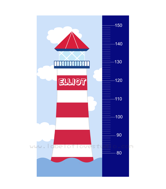 Tall Lighthouse Height Chart — Label of Love Studio