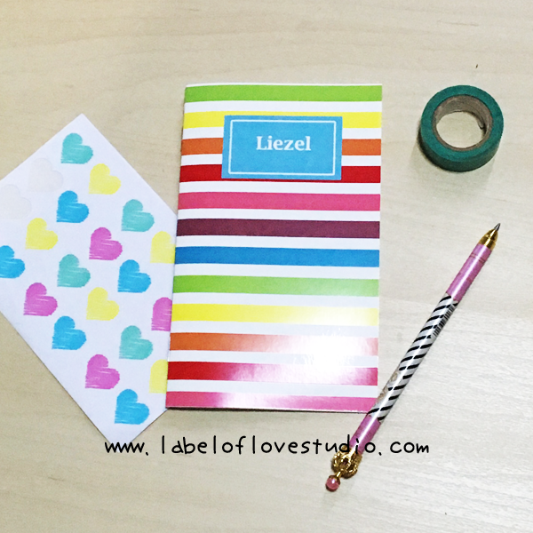 Stripey Rainbow Notebook — Label of Love Studio