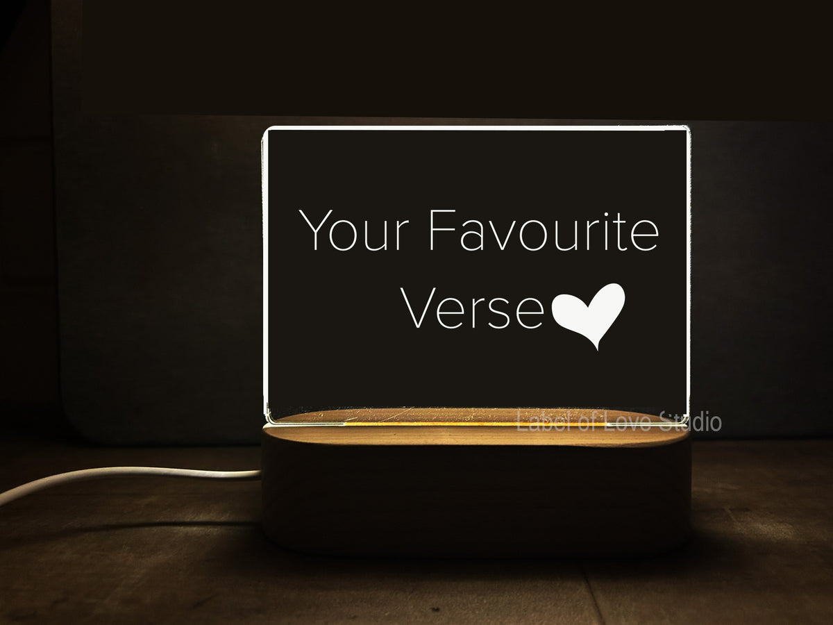 Night Light - Your favourite verse — Label of Love Studio