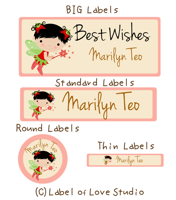 Fairy Princess Waterproof Labels — Label of Love Studio